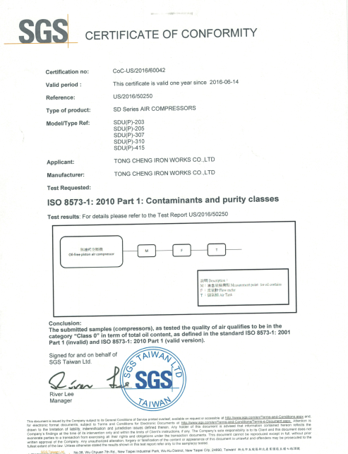 گواهینامه ها - هوای فشرده ایمن